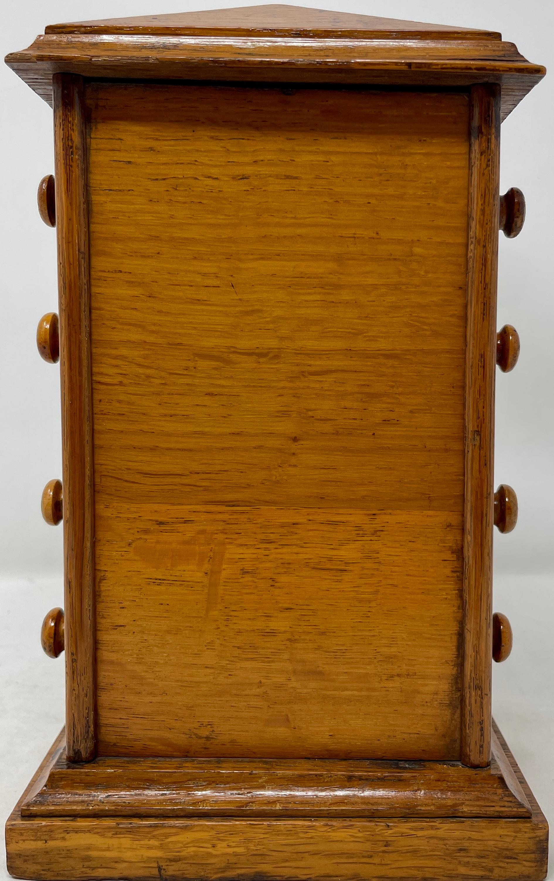 Antique English Victorian Golden Oak Working Desk Calendar, circa 1890 ...