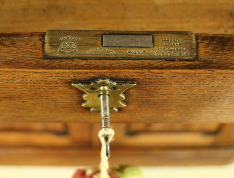 Antique English Victorian Gothic Revival Arts and Crafts Oak Breakfront ...