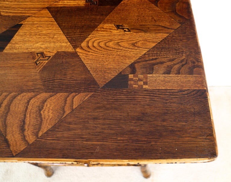 Antique English Victorian Tortoiseshell Bambo Japanese Parquetry Table ...