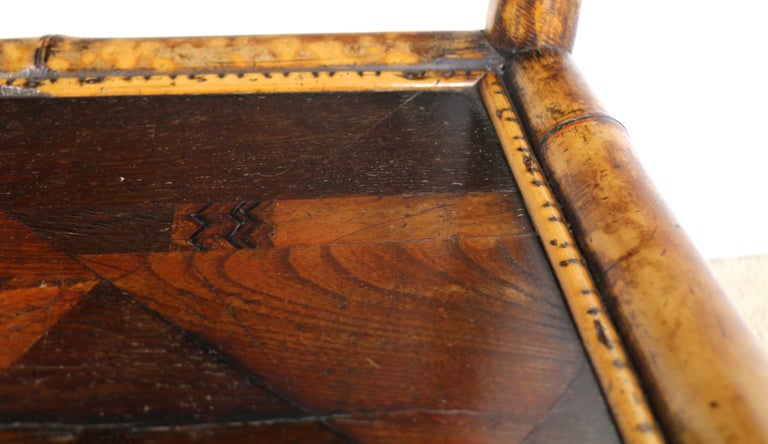 Antique English Victorian Tortoiseshell Bambo Japanese Parquetry Table ...