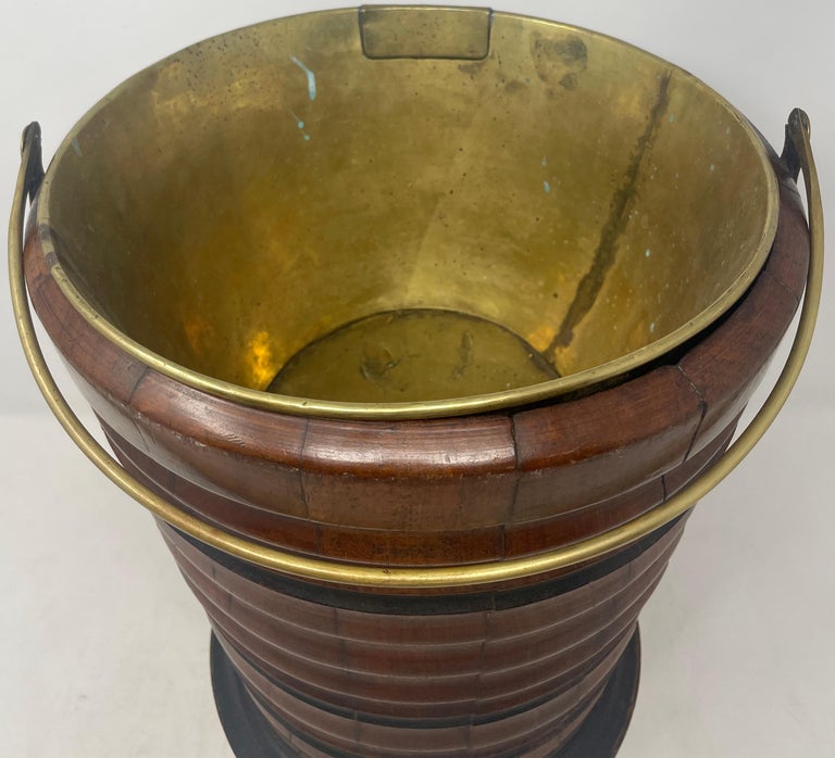 Antique English Victorian Mahogany Peat Bucket with Brass Liner, Circa ...