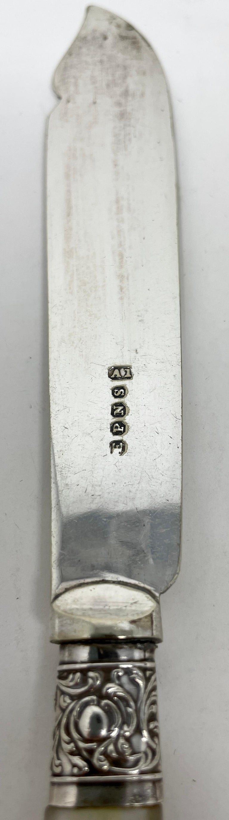 Antique English Victorian Mother of Pearl 24 Piece Fish Set in Case ...