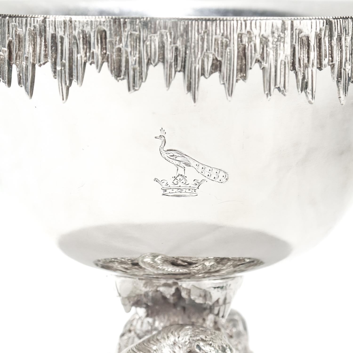 Antique English Victorian Silver Plate Figural Polar Bear Ice Bowl or ...