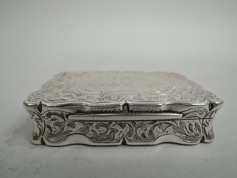Antique English Victorian Snuff Box with Music Teacher Presentation For ...