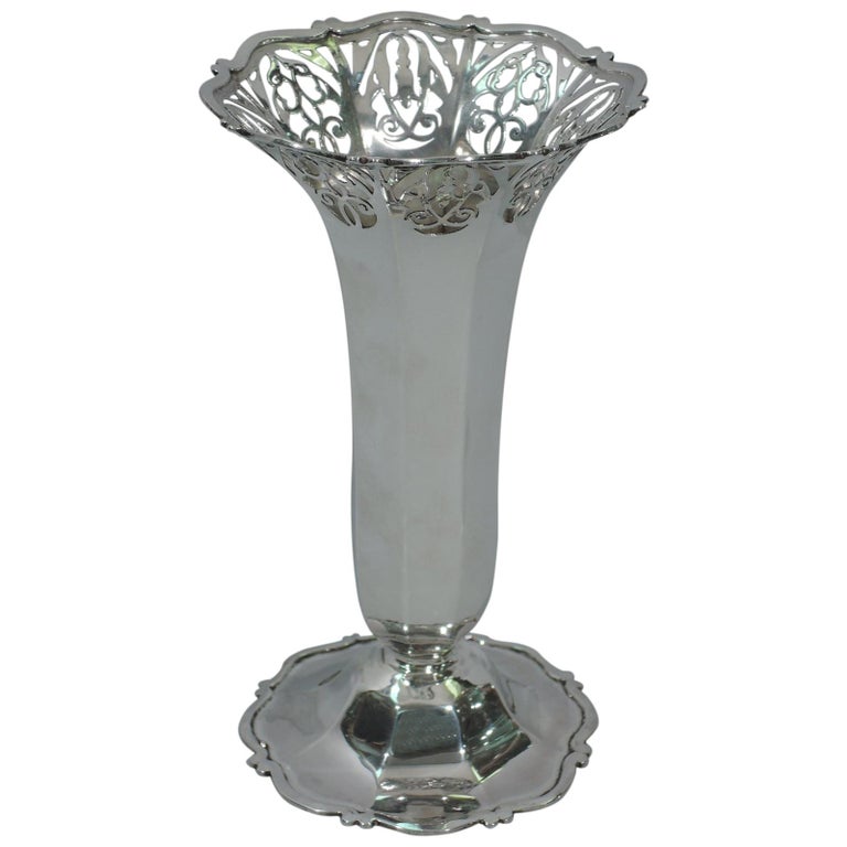 Antique English Victorian Sterling Silver Vase For Sale at 1stDibs ...
