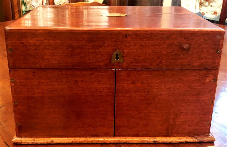 Antique English Walnut Games Box Compendium with All Original Games ...