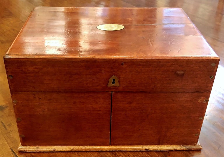 Antique English Walnut Games Box Compendium with All Original Games ...