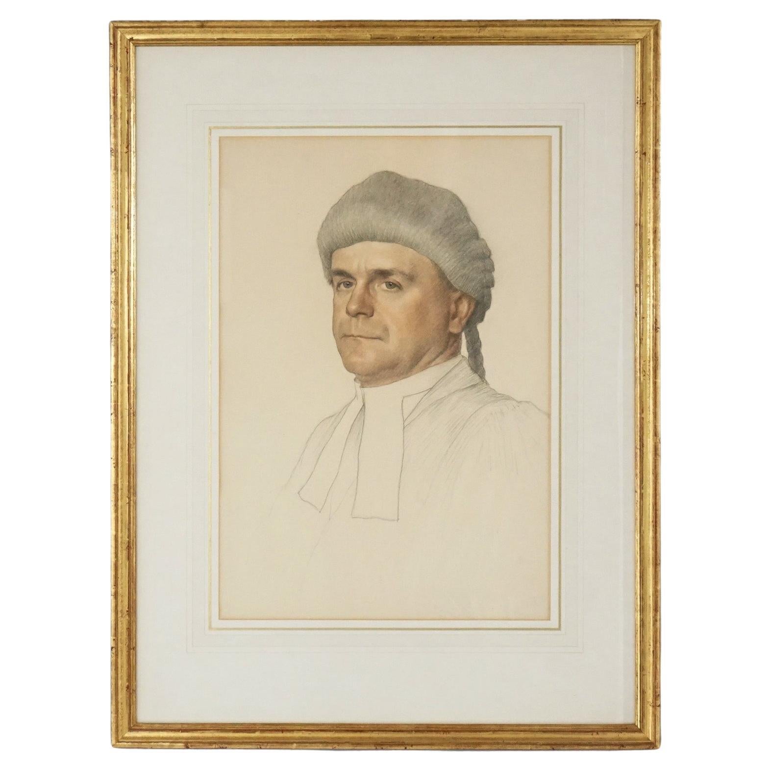 Antique French Miniature Signed Watercolor Portrait in Carved Frame ...