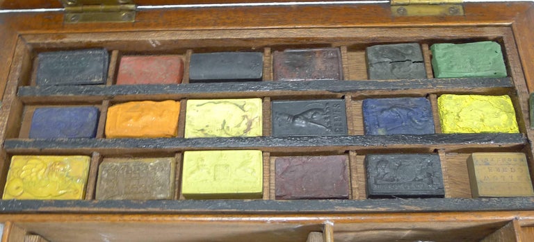 Antique English Winsor and Newton Artist's Watercolor / Paint Box ...