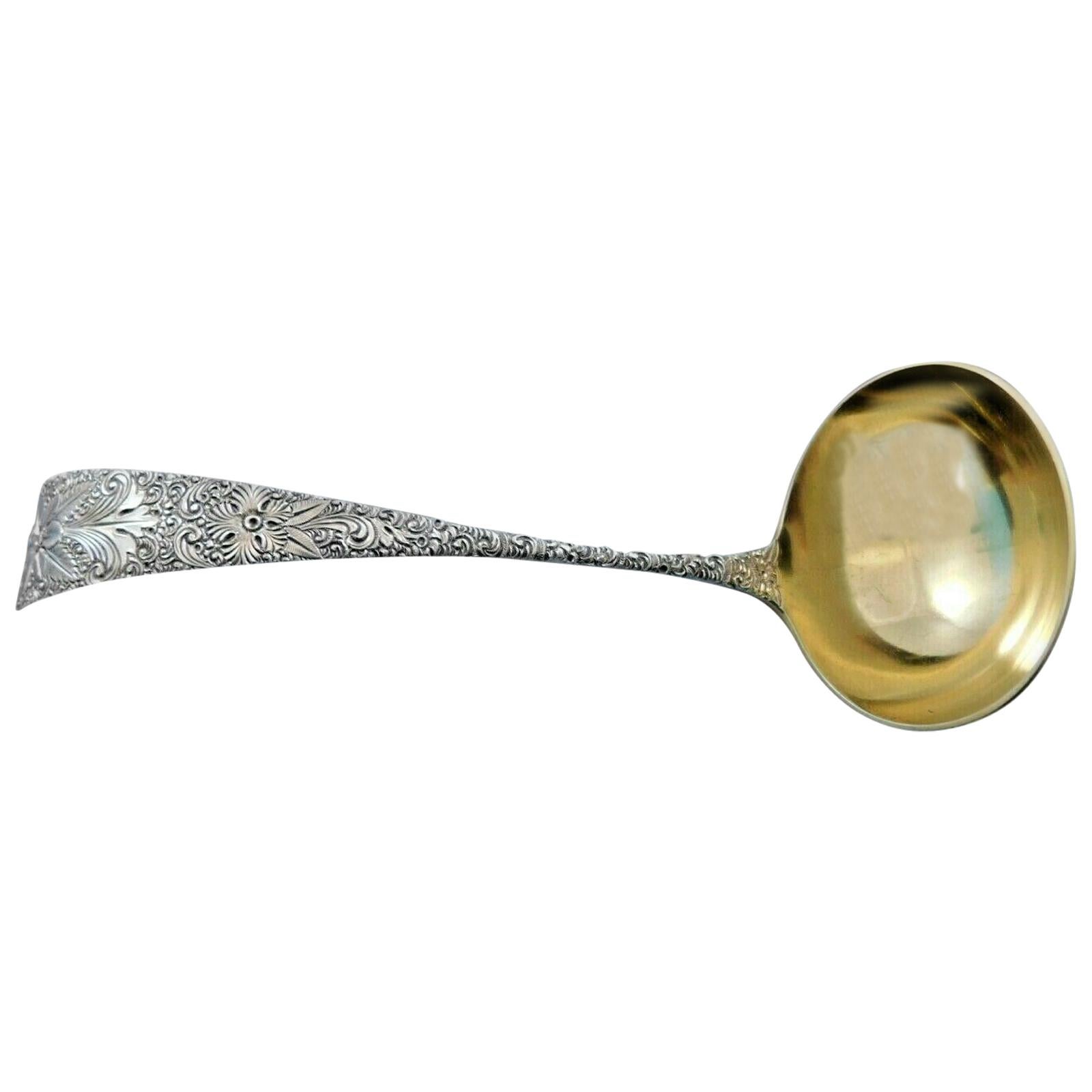 Antique Art Nouveau Sterling Silver Cream Ladle by Manchester Silver Co ...