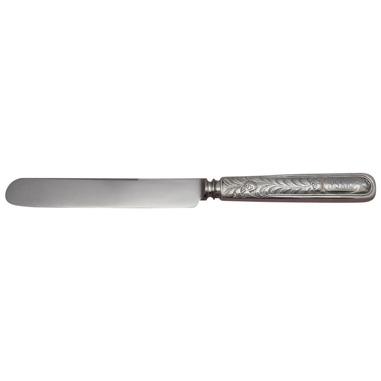 Antique Engraved with Shield by Tiffany Sterling Silver Dinner Knife ...