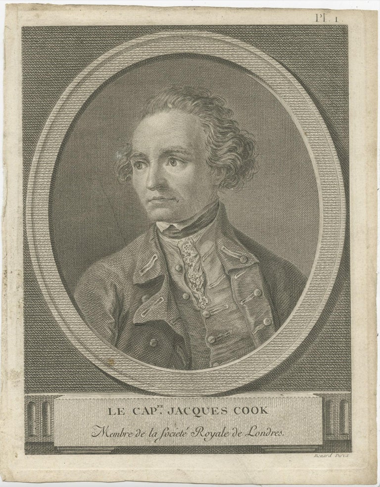 Antique Engraved Portret of Captain James Cook, c.1778 For Sale at 1stDibs