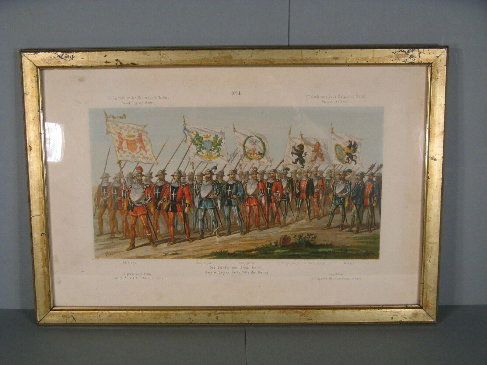 Antique Engraving Commemorating the IVth Centenary of the Battle of ...