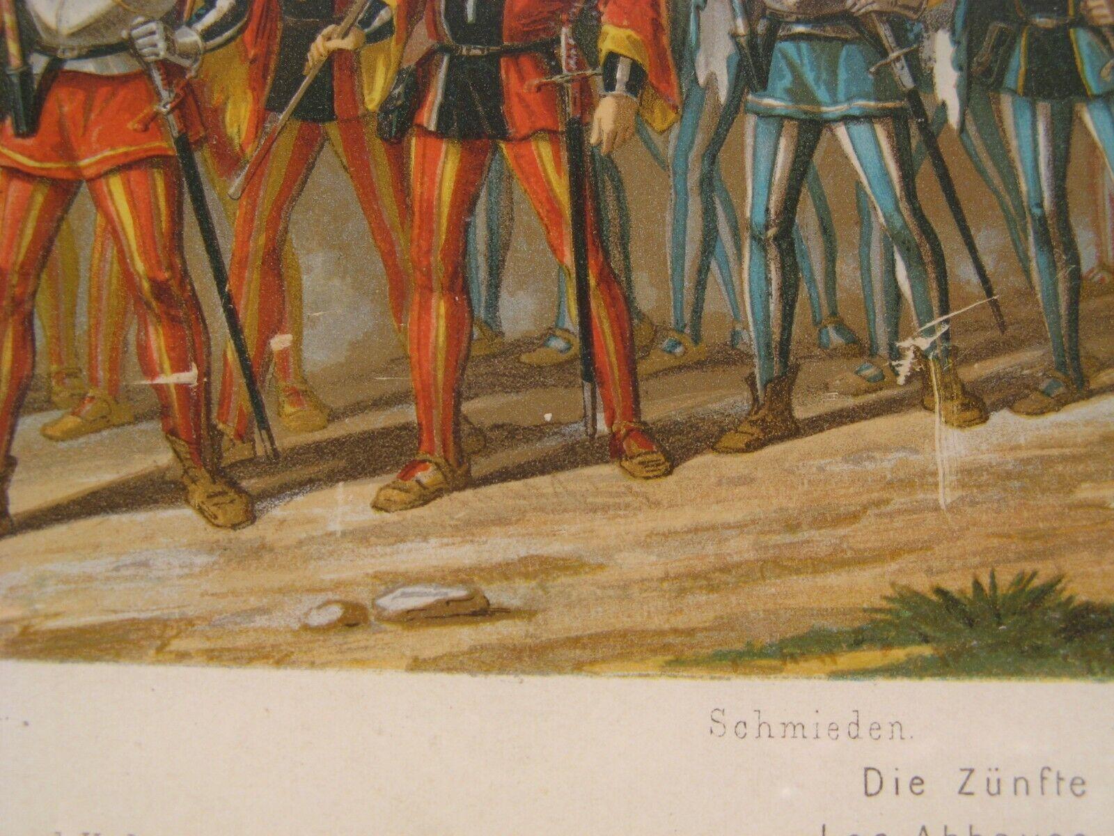 Antique Engraving Commemorating the IVth Centenary of the Battle of ...