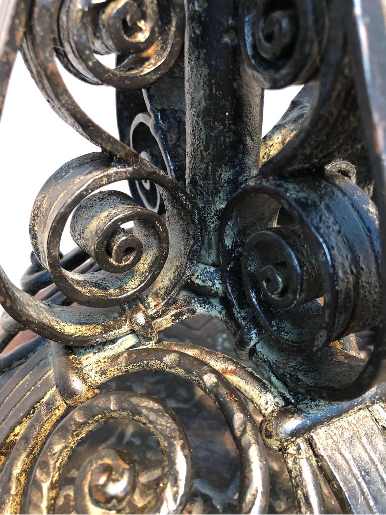 Antique Estate Made Wrought Iron Table Lamp For Sale at 1stDibs ...