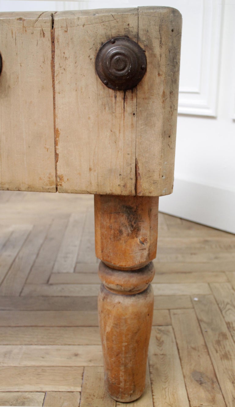 Antique European Butcher Block at 1stDibs