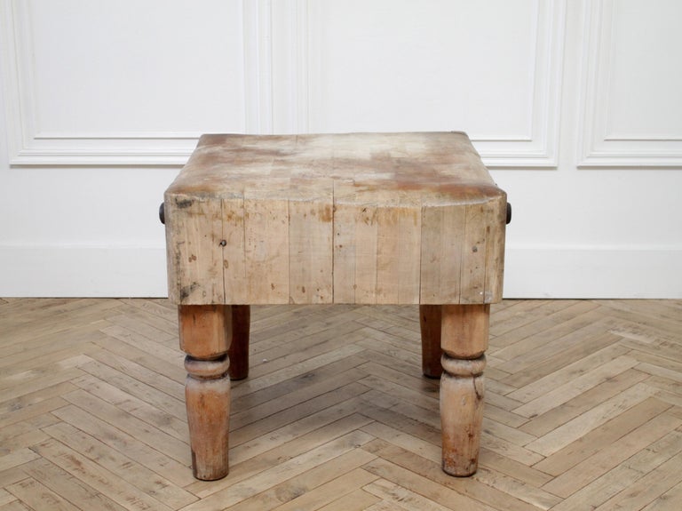 Antique European Butcher Block at 1stDibs