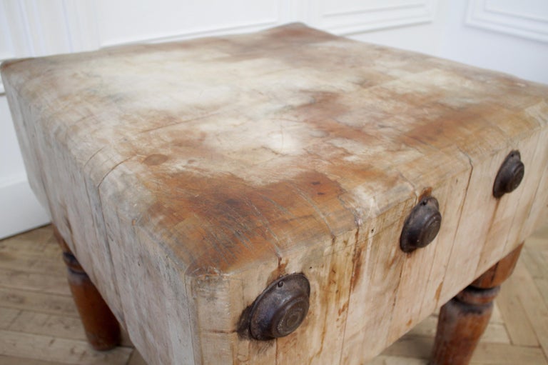 Antique European Butcher Block at 1stDibs