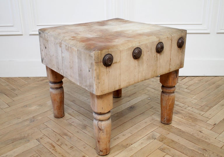 Antique European Butcher Block at 1stDibs