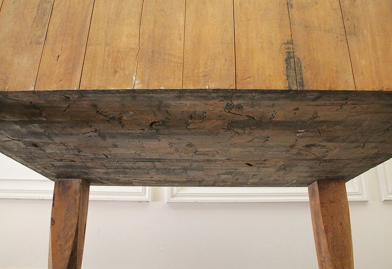 Antique European Butcher Block Table at 1stDibs