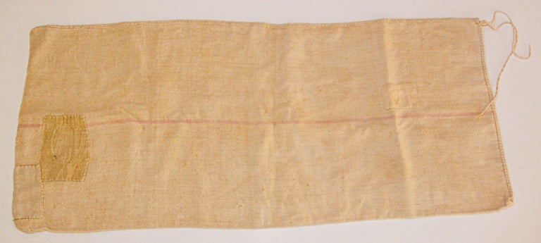 Antique European French Heavy Organic Linen Grain Sack, circa 1930s For Sale at 1stDibs