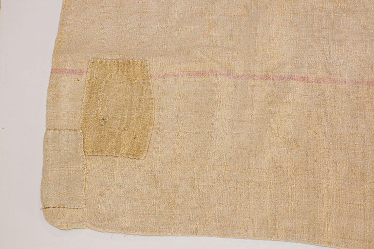 Antique European French Heavy Organic Linen Grain Sack, circa 1930s For ...