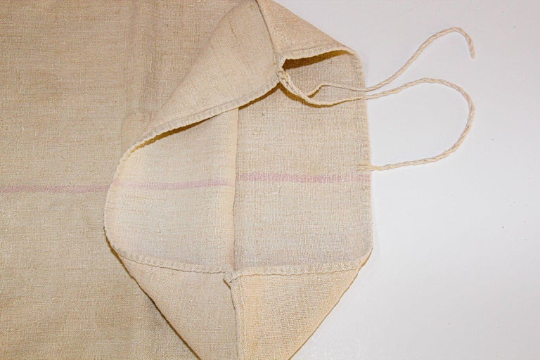 Antique European French Heavy Organic Linen Grain Sack, circa 1930s For ...