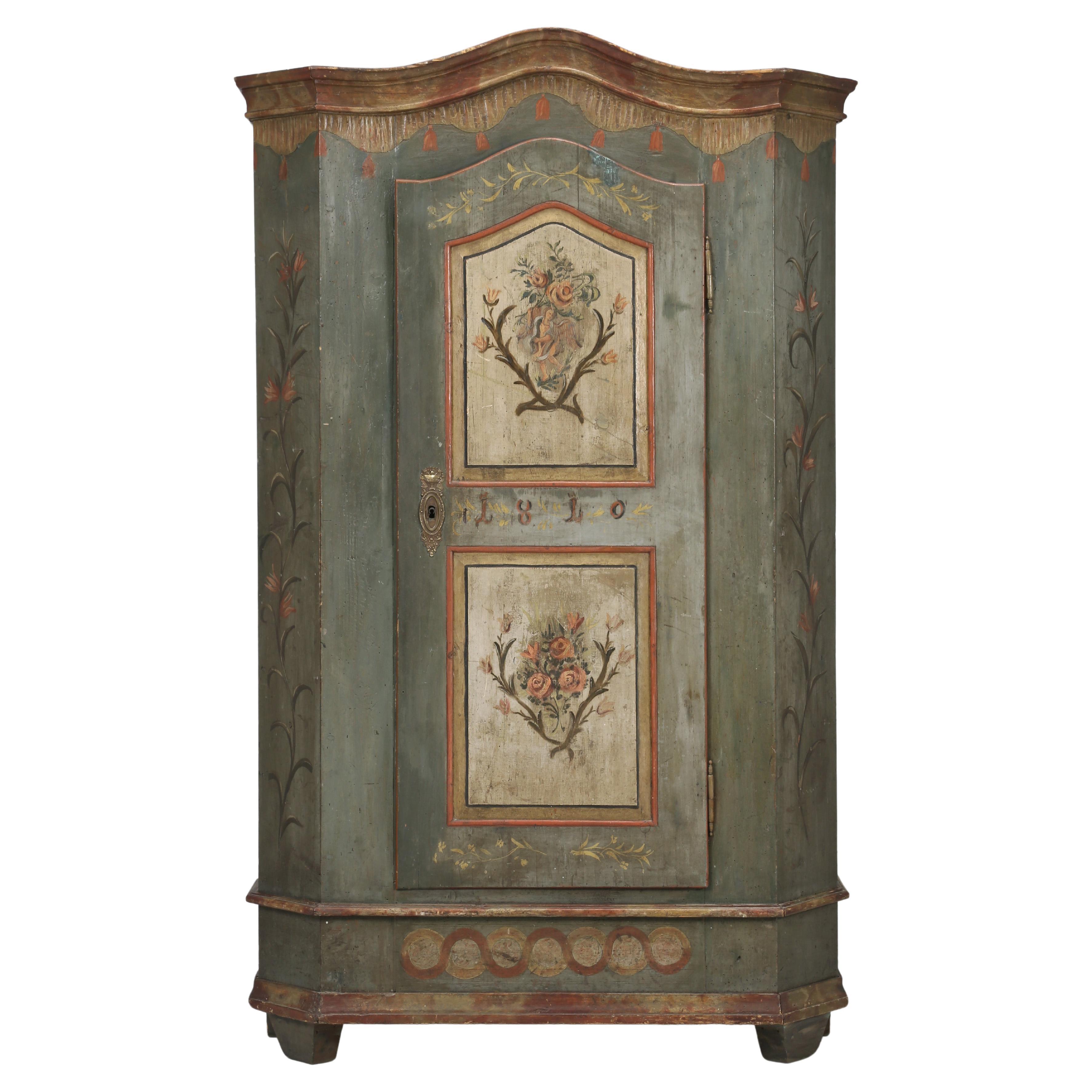 Large Painted Armoire at 1stDibs