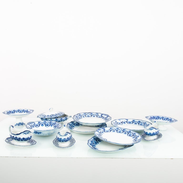Antique European Porcelain Dinnerware, Set of Twelve at 1stDibs