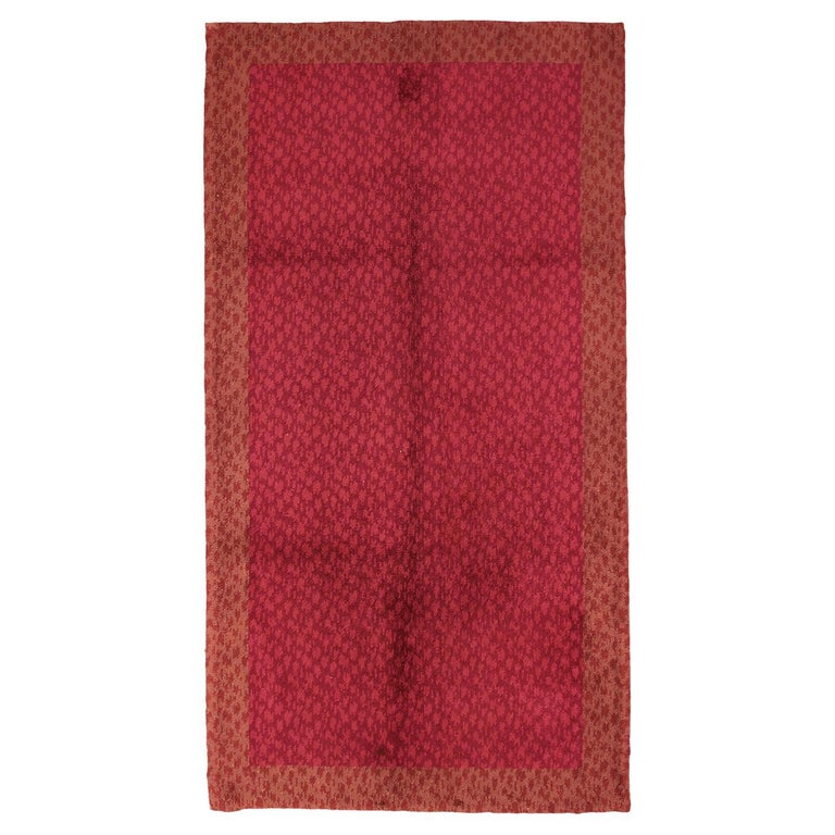 Antique European Red Background Color Carpet For Sale at 1stDibs