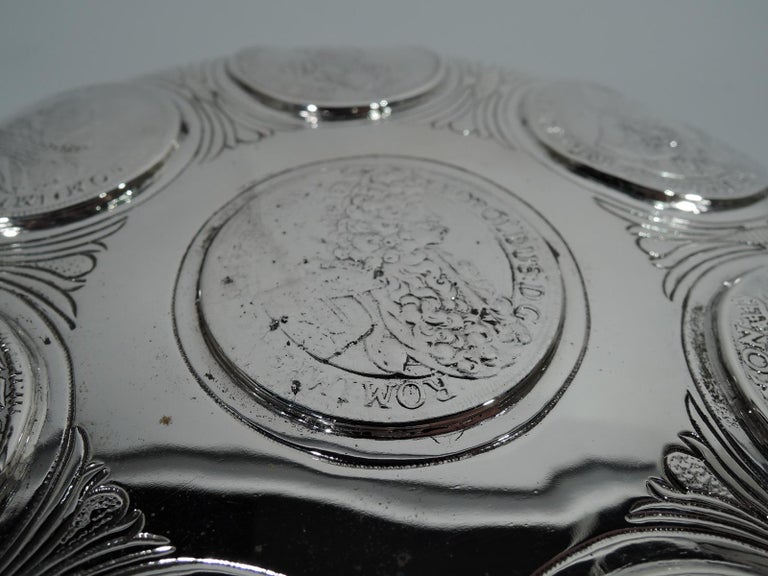 Antique European Silver Keepsake Box with Coins and Medallions For Sale ...