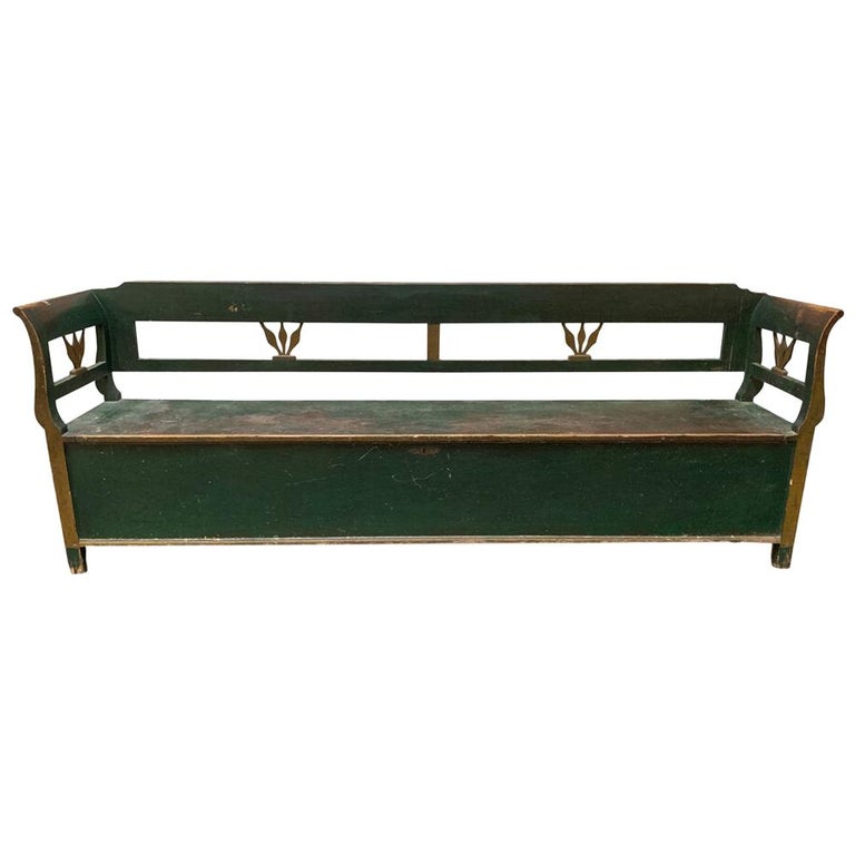 Antique European Storage Bench at 1stDibs | antique storage benches ...