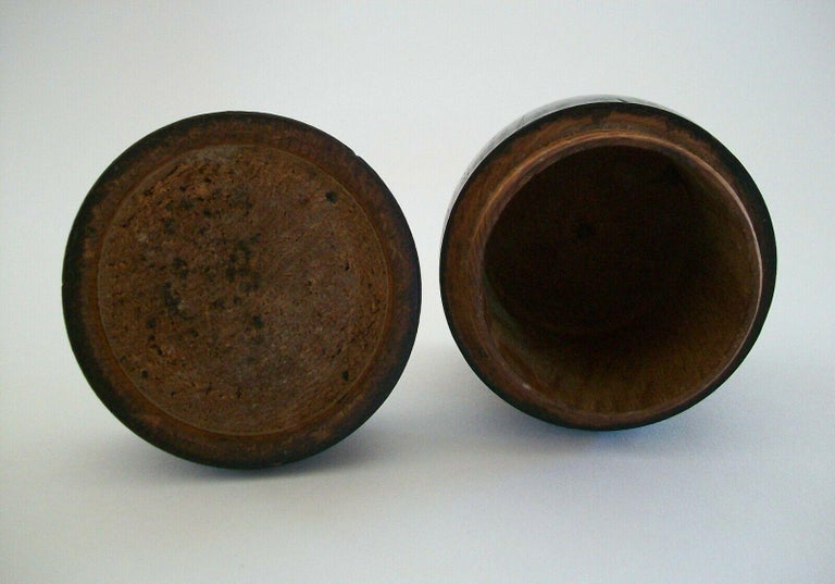 Antique European Treen 'Barrel Form' Softwood Box or Caddy, Early 19th ...