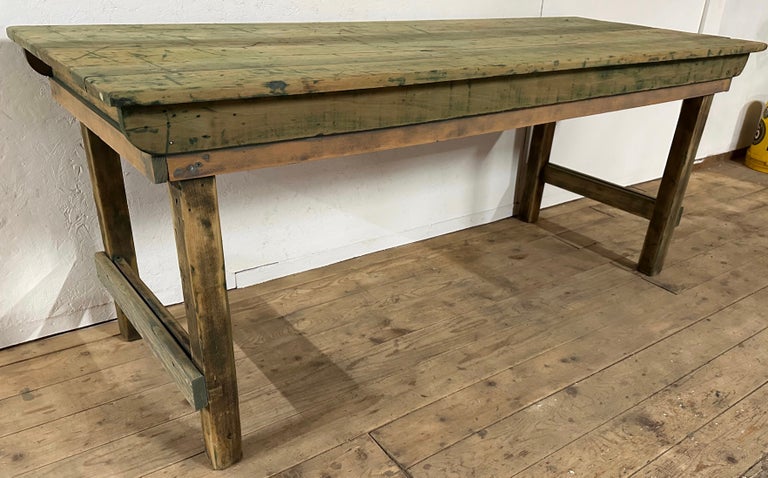 Antique Farm House Dining or Work Table For Sale at 1stDibs