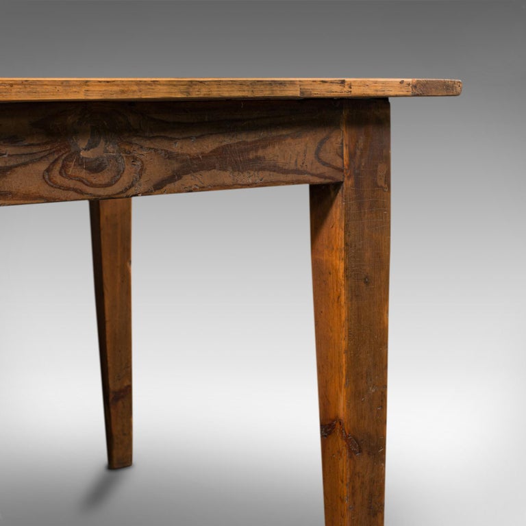 Antique Farmhouse Kitchen Table, English Pine, Country Dining ...