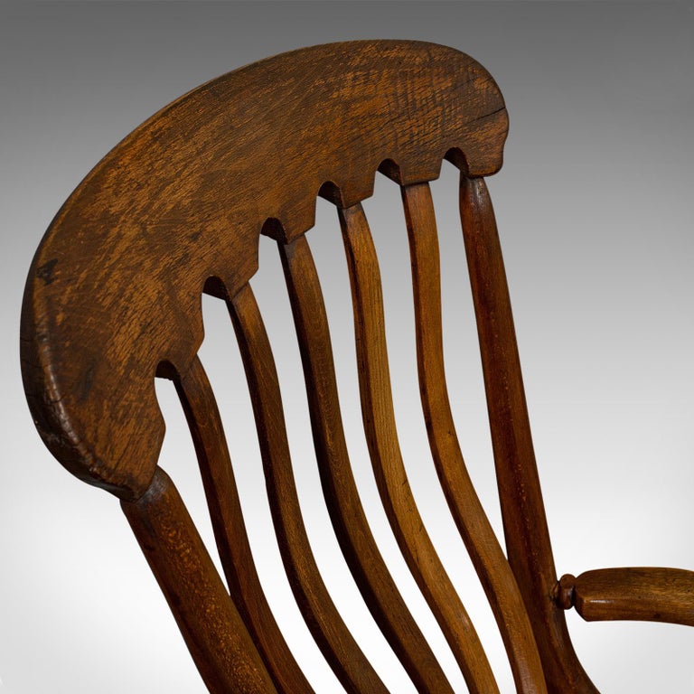 Antique Farmhouse Rocking Chair, English, Elm, Beech, Seat, Victorian ...