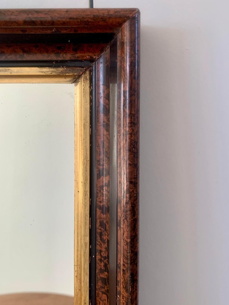 Antique Faux Tortoise Shell Wall Mirror, Circa Early 20th Century For ...