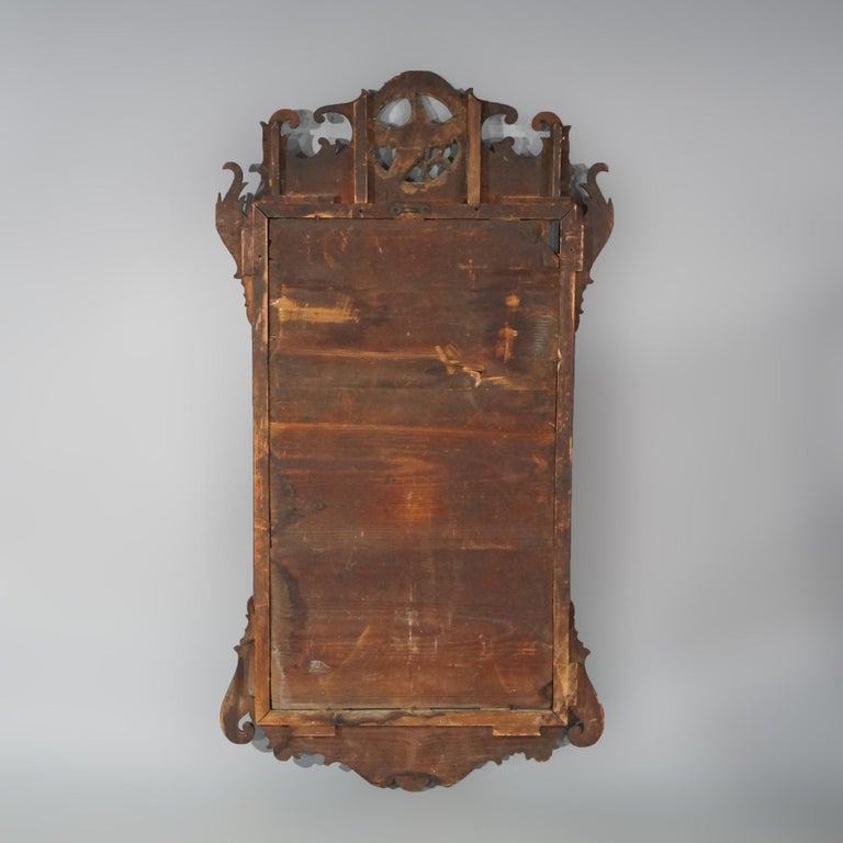 Antique Federal Mahogany Figural Wall Mirror with Gilt Eagle, 19th ...