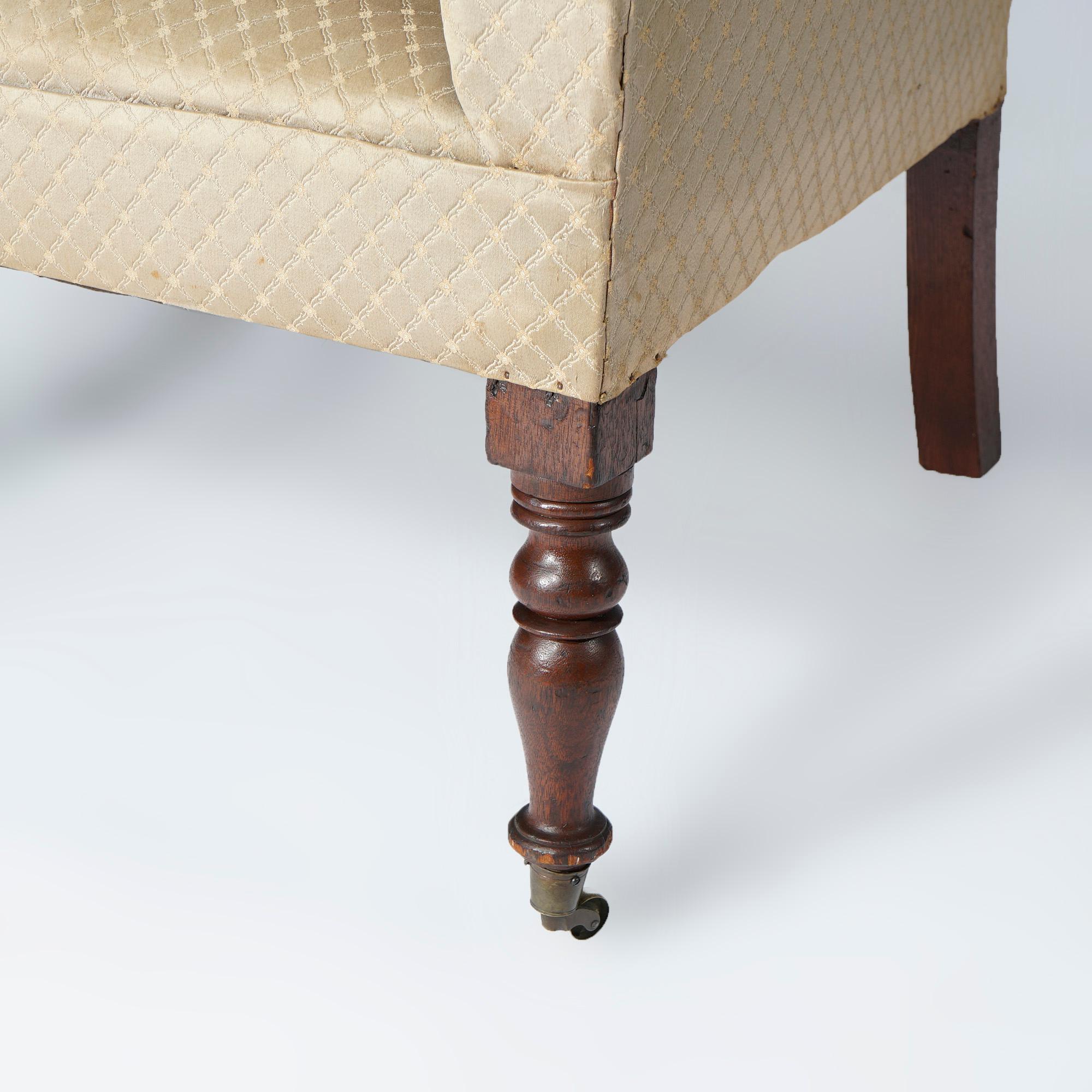 Antique Federal Sheraton Mahogany Wing Arm Chair circa 1820 at 1stDibs