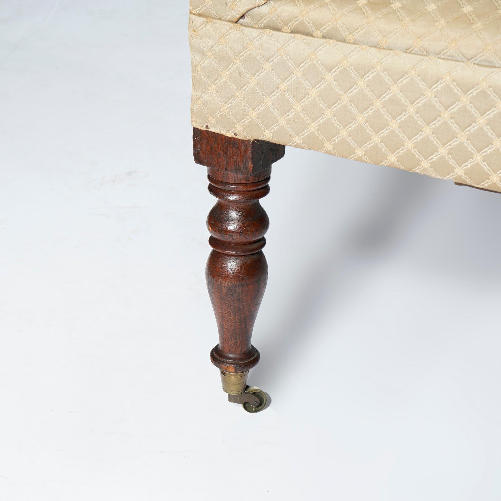Antique Federal Sheraton Mahogany Wing Arm Chair circa 1820 at 1stDibs