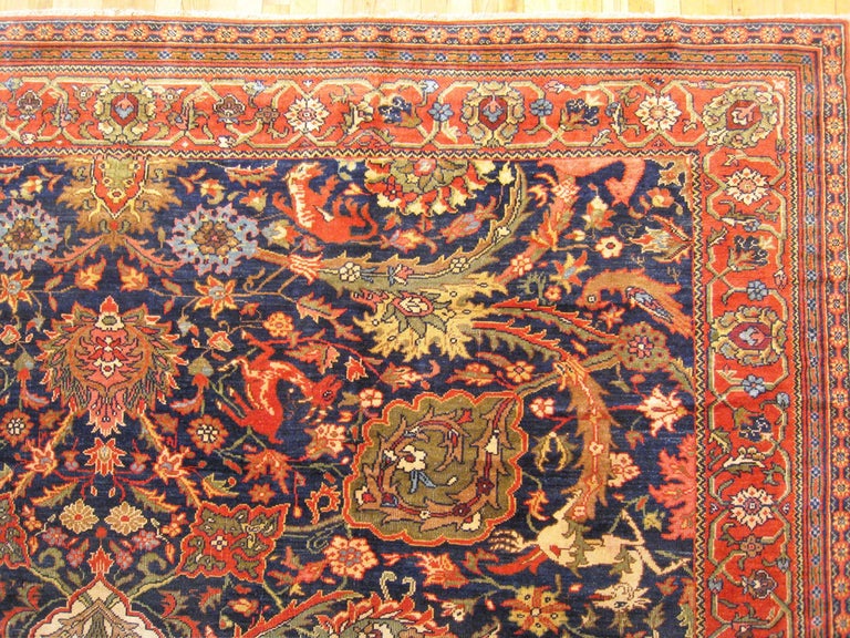 Antique Ferahan Oriental Rug, in Room size, with Palmettes For Sale at ...