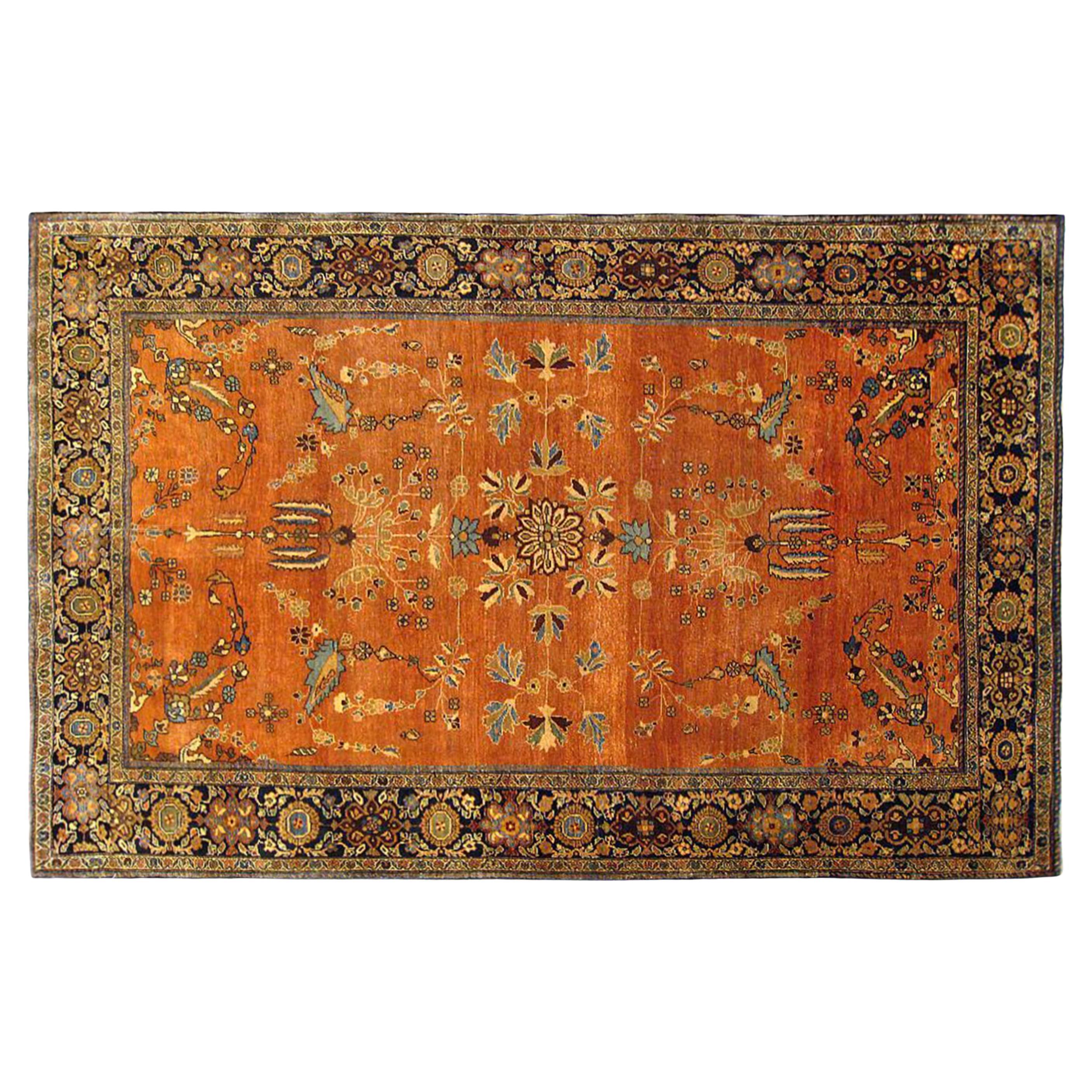 Antique Ferahan Sarouk Oriental Rug, in Room Size, with Intricate ...