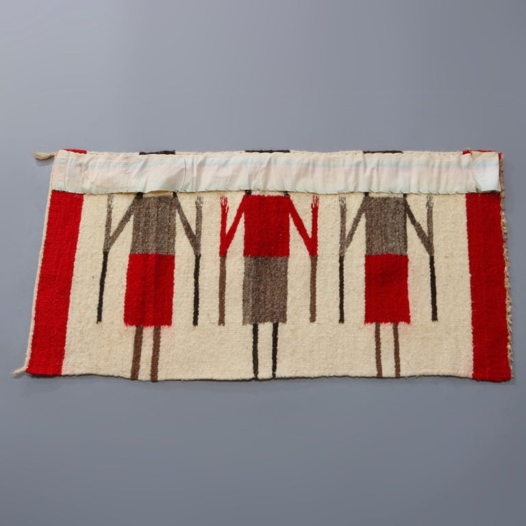 Antique Figural Navajo Wool Yei Rug, circa 1930 at 1stDibs