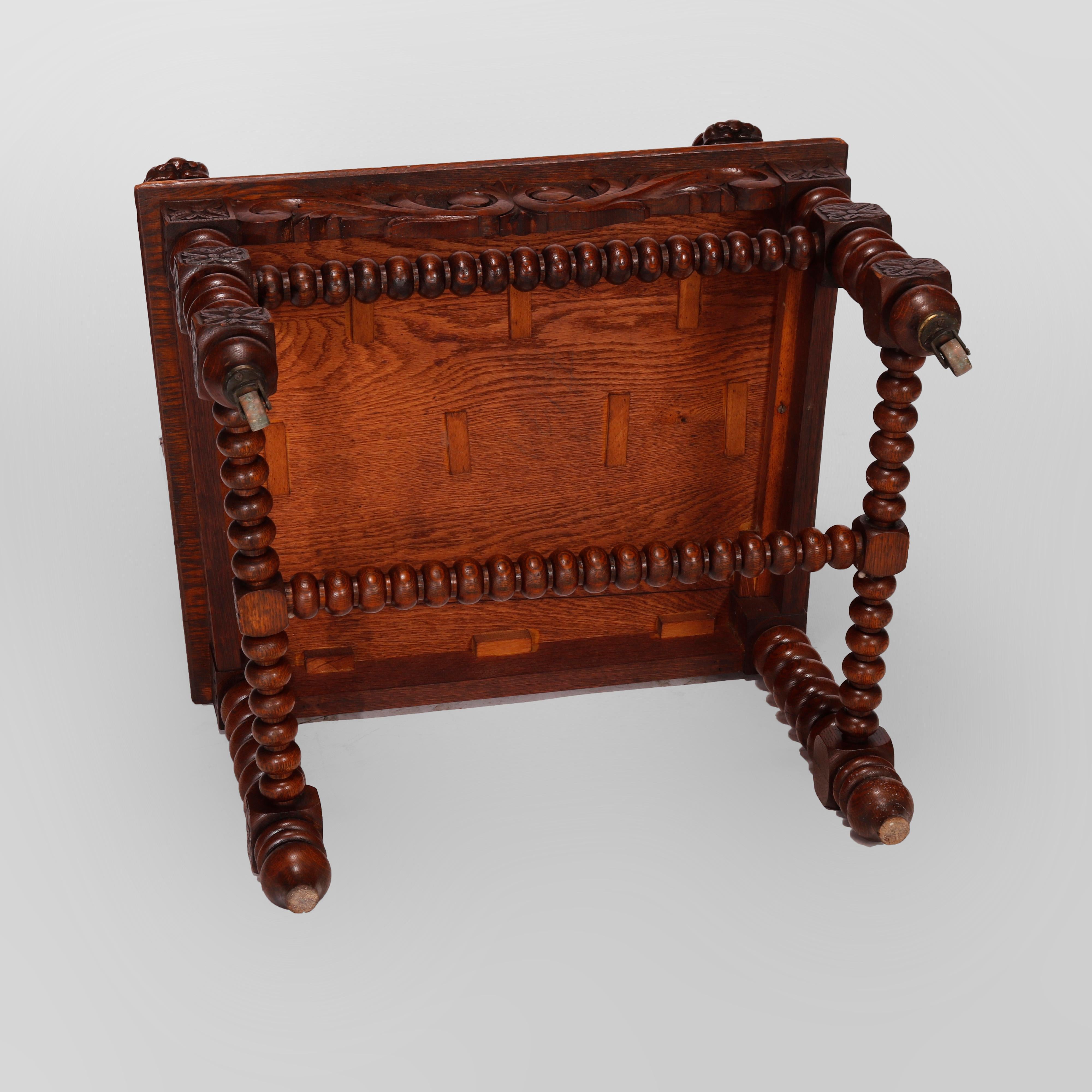 Antique Figural Wind God Carved Oak Throne Arm Chair circa 1910 at ...