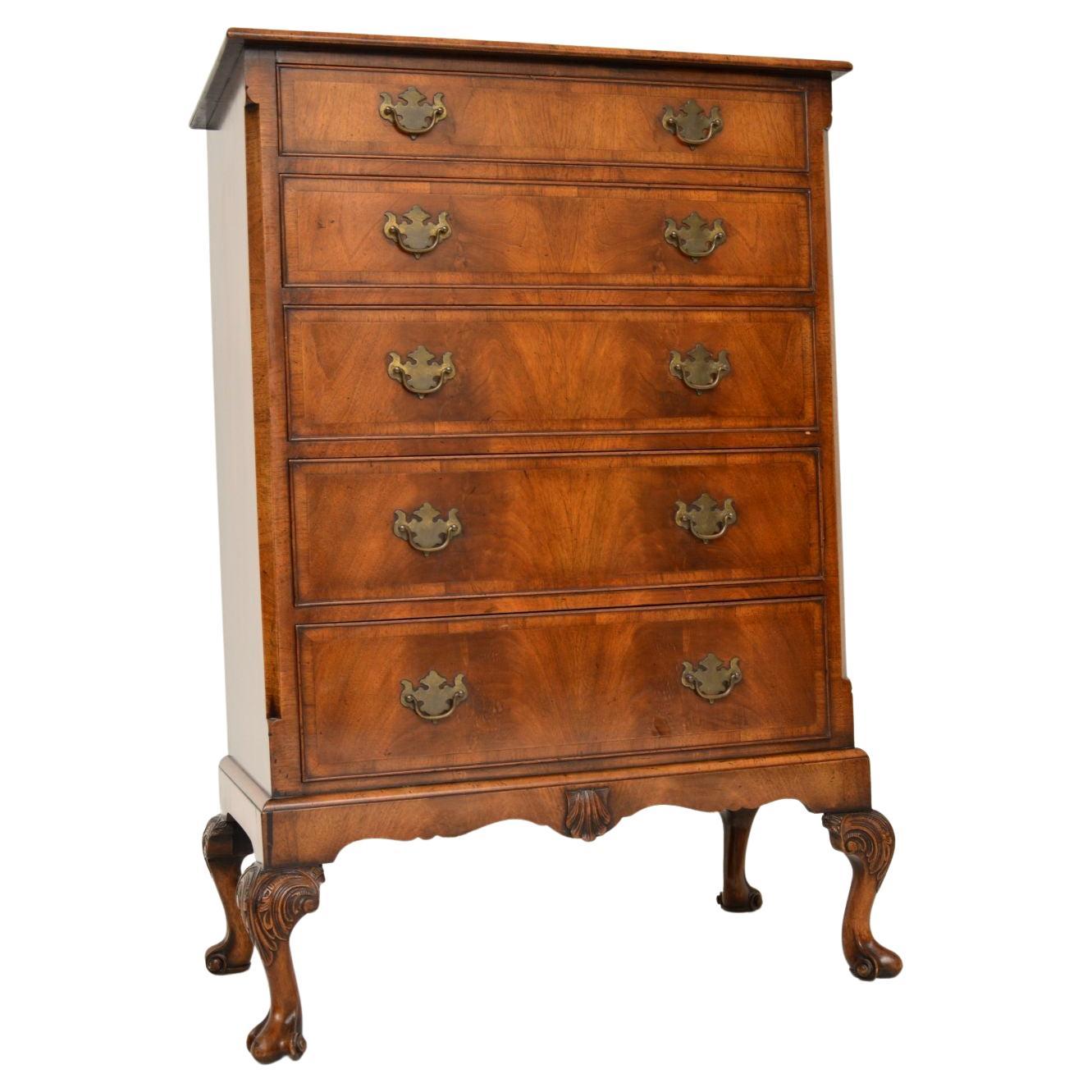 Outstanding Original George I Antique Quality Figured Walnut Chest of ...