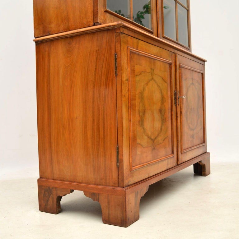 Antique Figured Walnut Two-Section Bookcase at 1stDibs | antique walnut ...