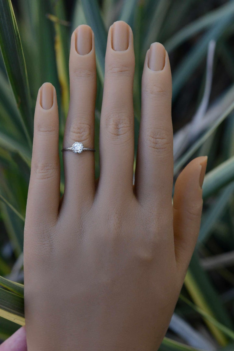 Antique Filigree Solitaire GIA Certified Diamond Engagement Ring For ...