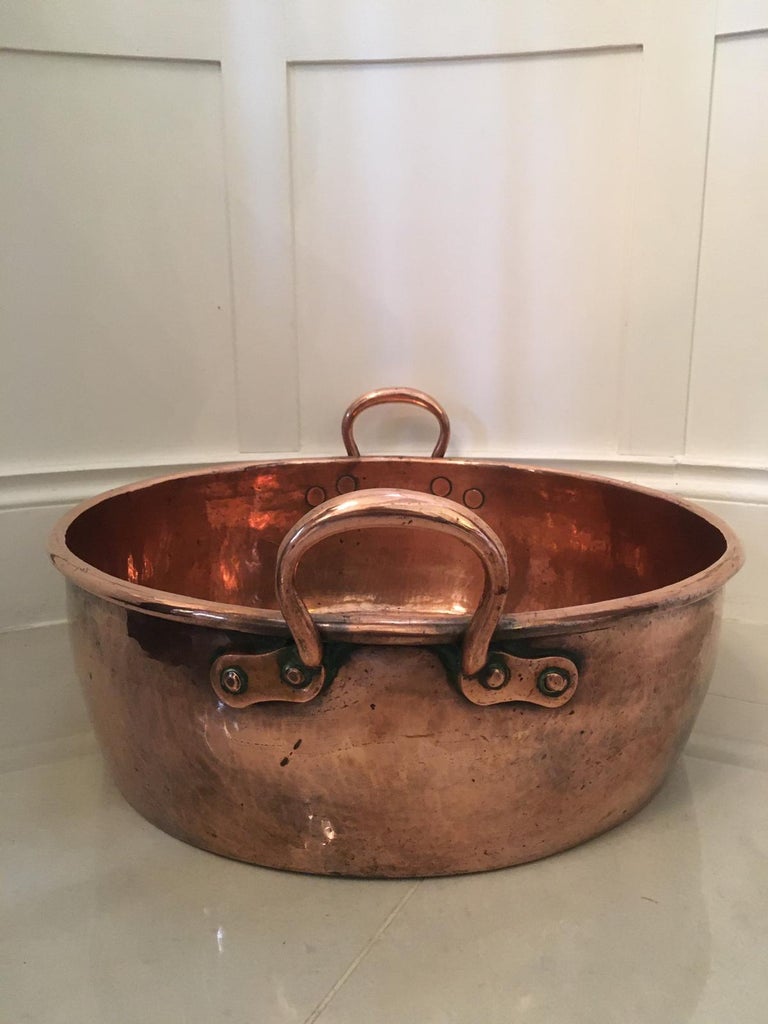 Antique Fine Quality Large Georgian Copper Pan at 1stDibs
