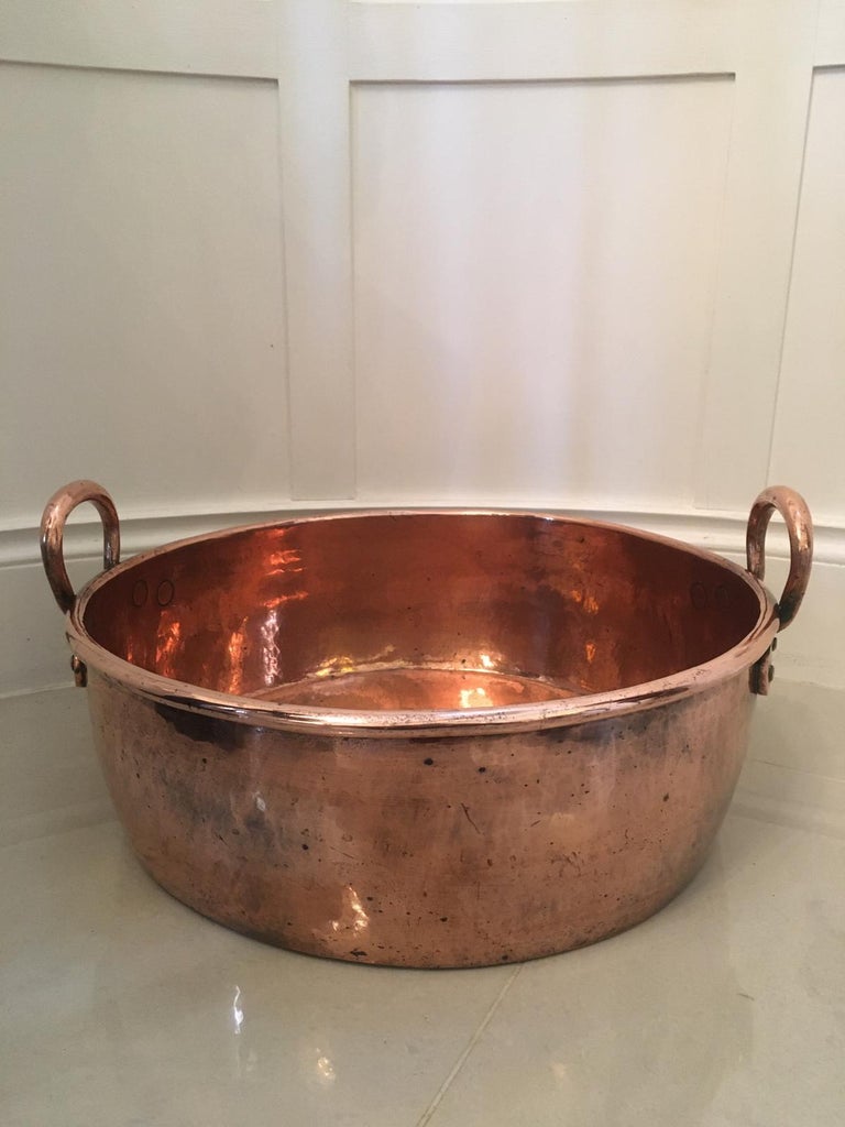 Antique Fine Quality Large Georgian Copper Pan at 1stDibs