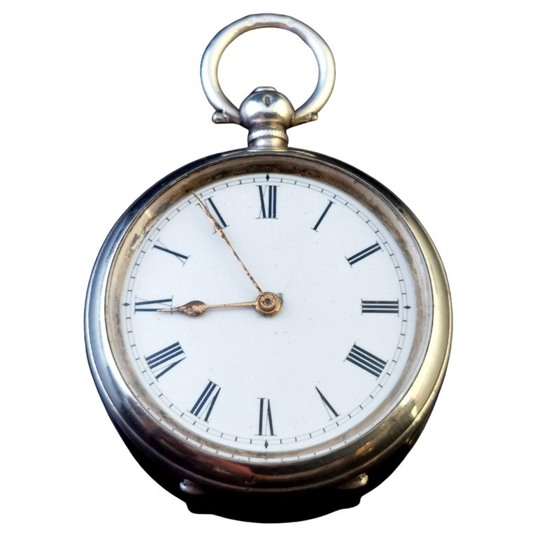 Antique Fine Silver Pocket Watch, Fob Watch For Sale at 1stDibs ...